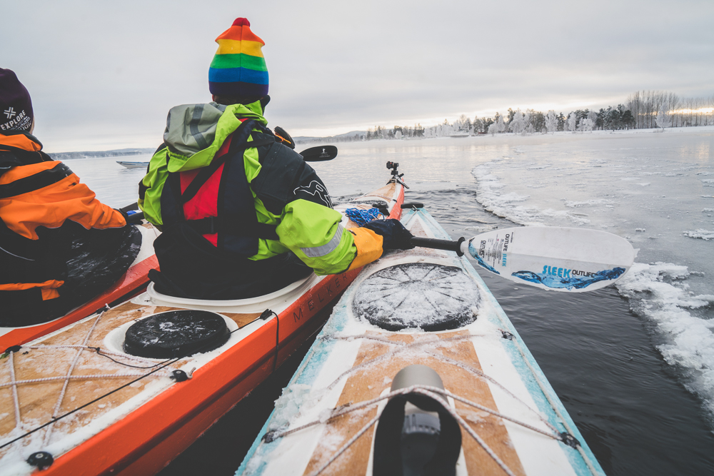 Winter kayak Stockholm - www.thegreentrails.com